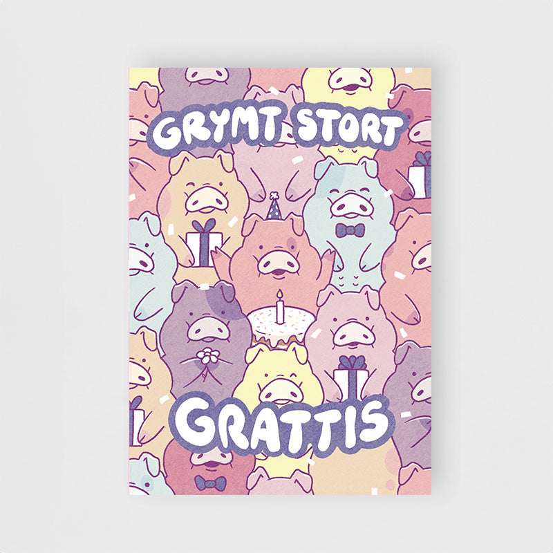 Vykort Grymt stort grattis